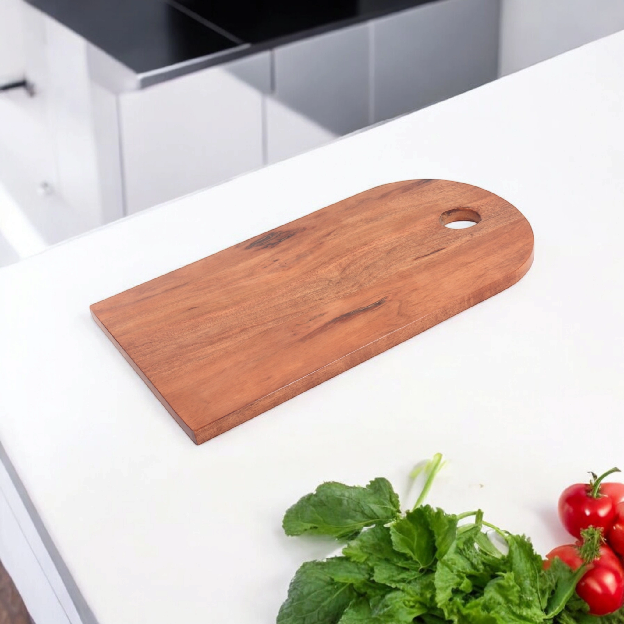 Wooden Chopping Board for Kitchen, Cutting Board with Anti Bacterial ...