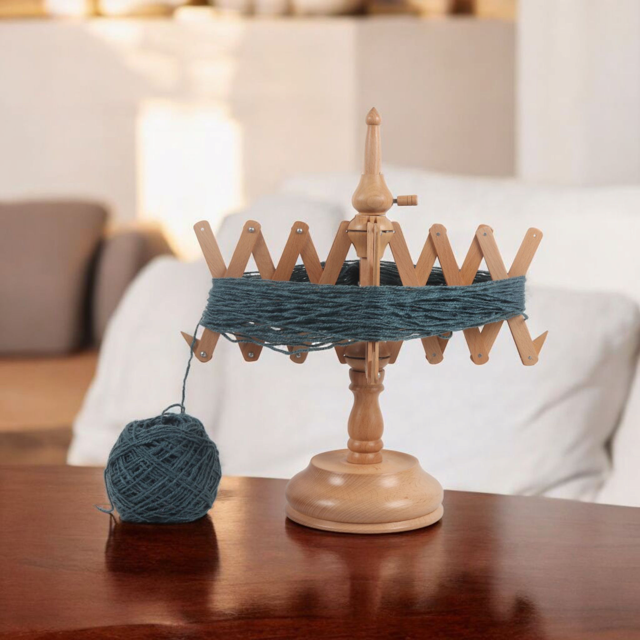 Wooden Yarn Swift, Table Top Swift for Yarn Winding, Handcrafted Swift ...